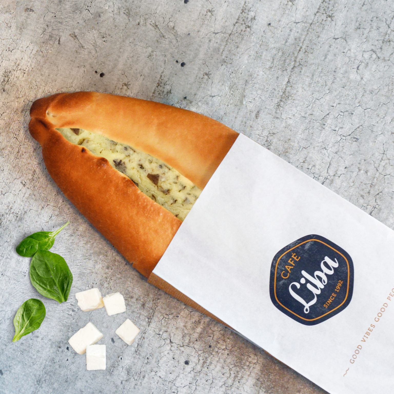 Cheesy sabanikh - Café Liba